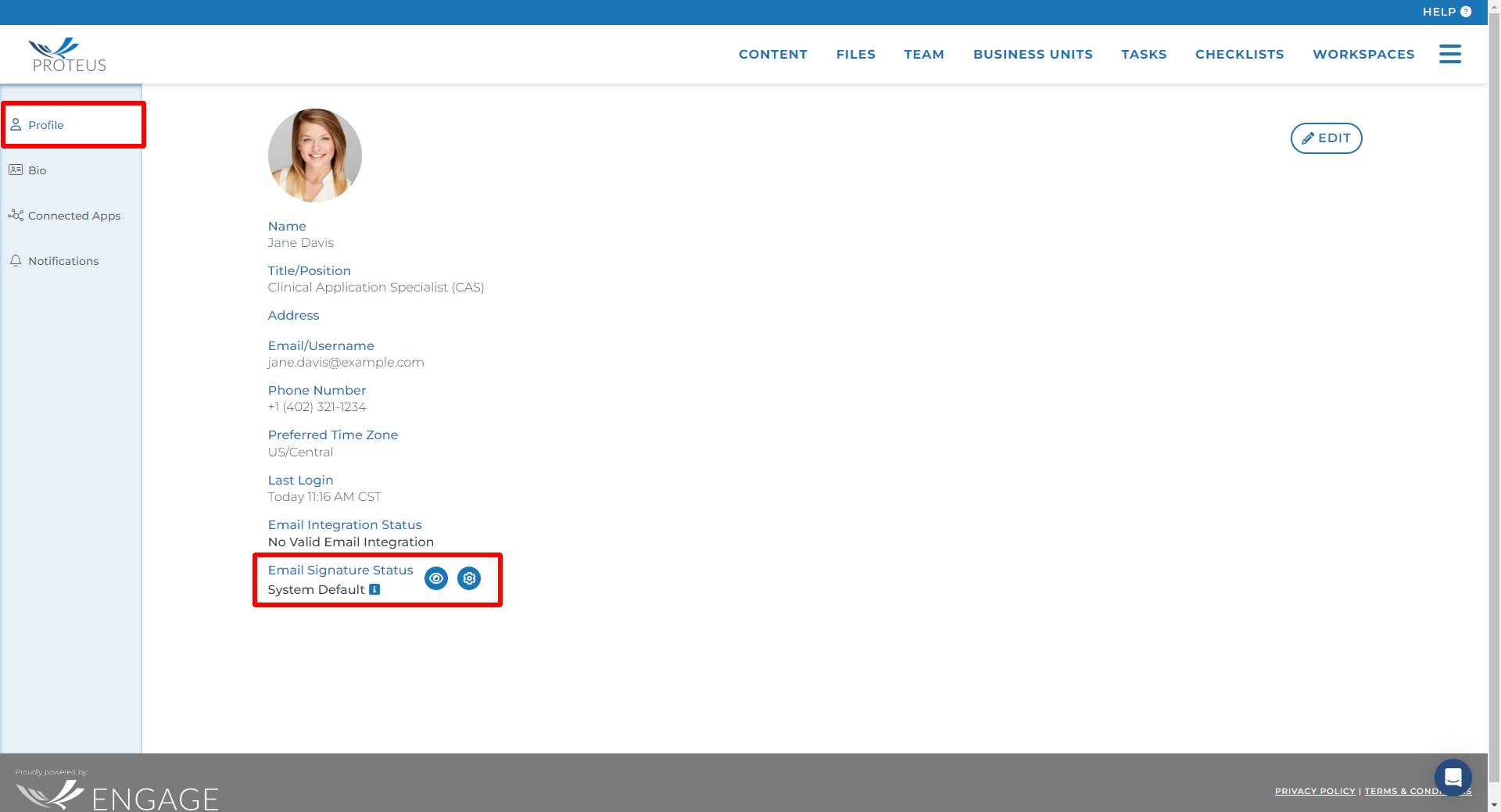 Configure your Engage user email signature